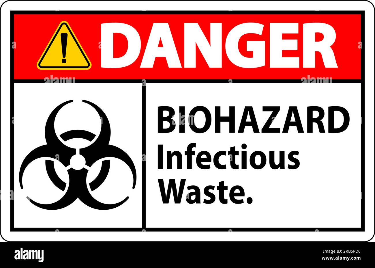 Biohazard Danger Label Biohazard Infectious Waste Stock Vector Image ...