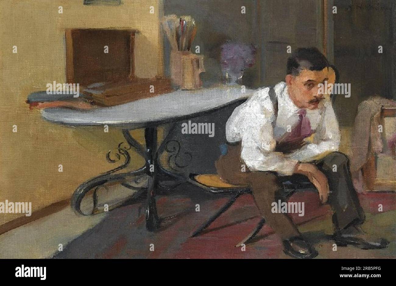 The Artist in his Studio by Nikolaos Lytras Stock Photo - Alamy