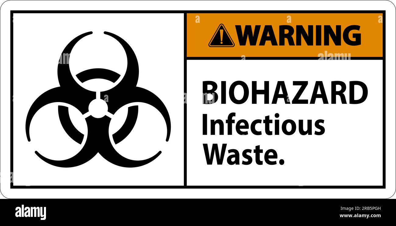 Biohazard Warning Label Biohazard Infectious Waste Stock Vector Image ...