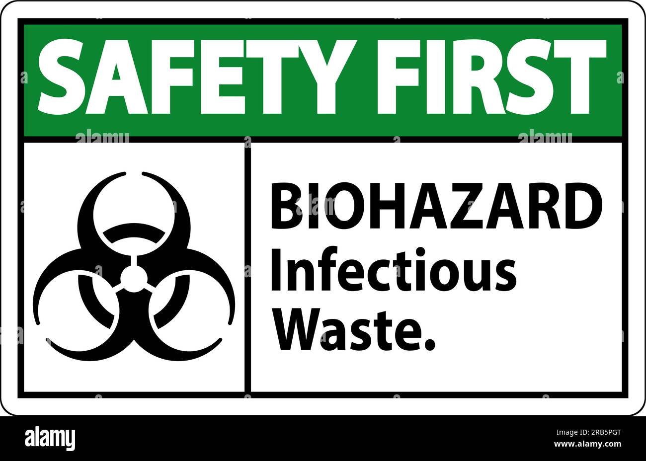 Biohazard Safety First Label Biohazard Infectious Waste Stock Vector ...
