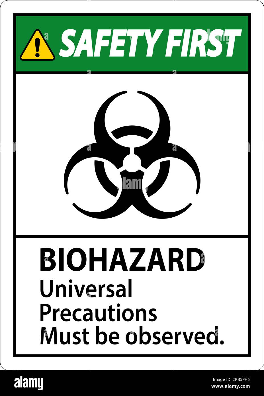Biohazard Safety First Label Biohazard Universal Precautions Must Be ...