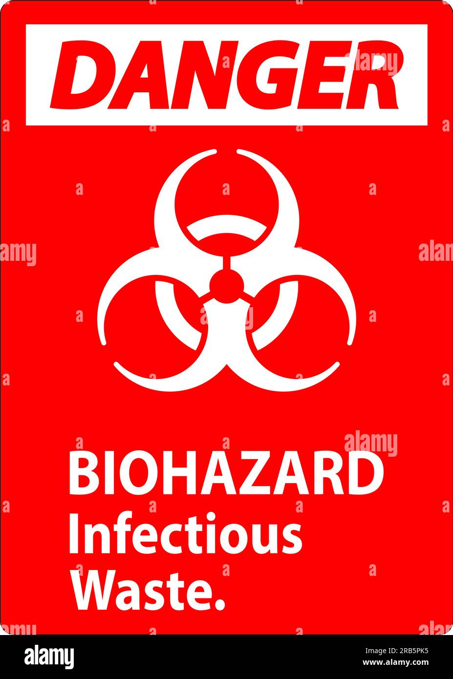 Biohazard Danger Label Biohazard Infectious Waste Stock Vector Image ...