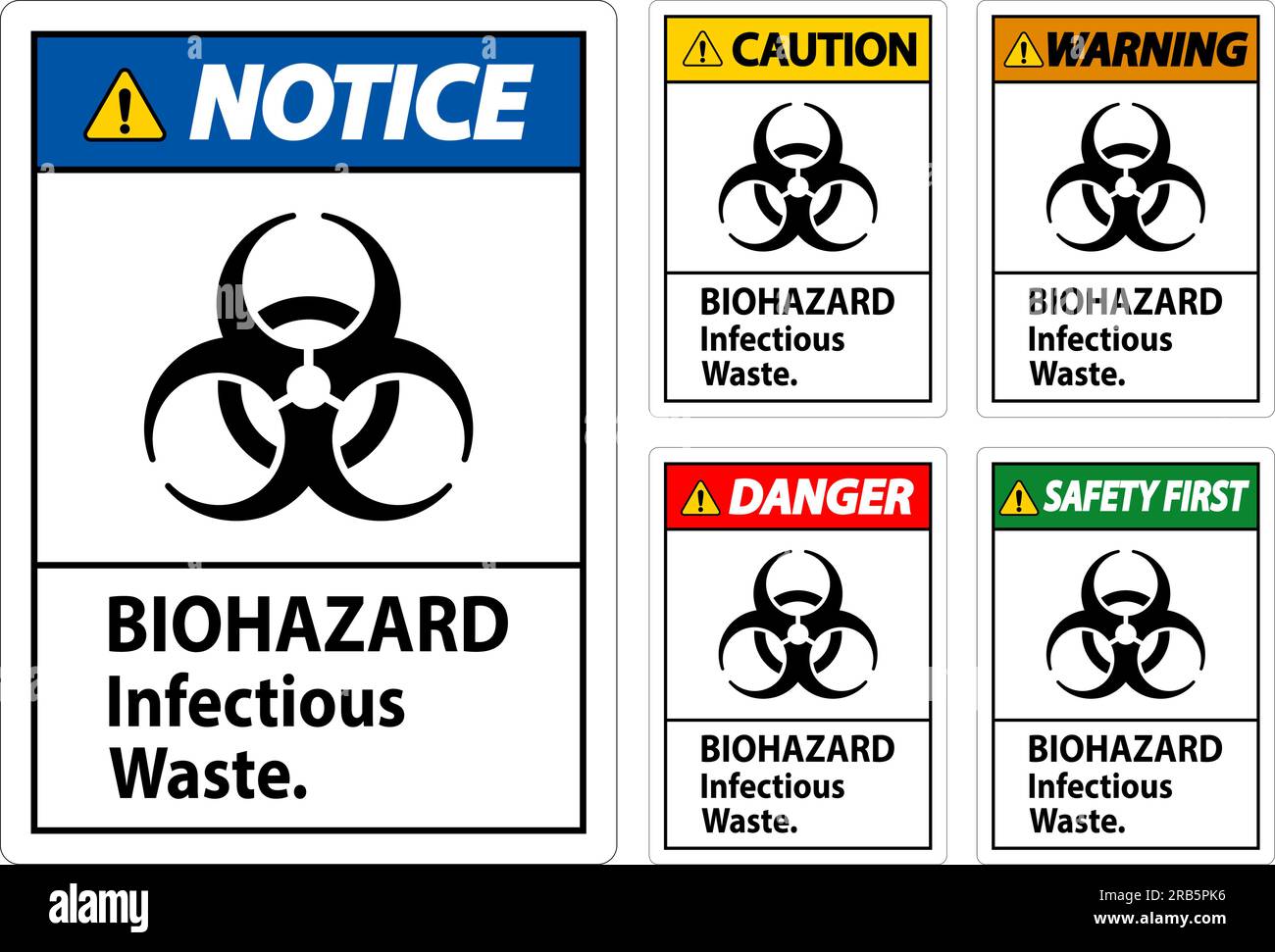 Biohazard Warning Label Biohazard Infectious Waste Stock Vector Image ...