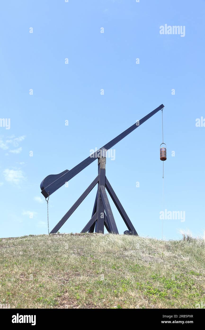 Skagen's lever light in northern Denmark. The light is a replica of the ...