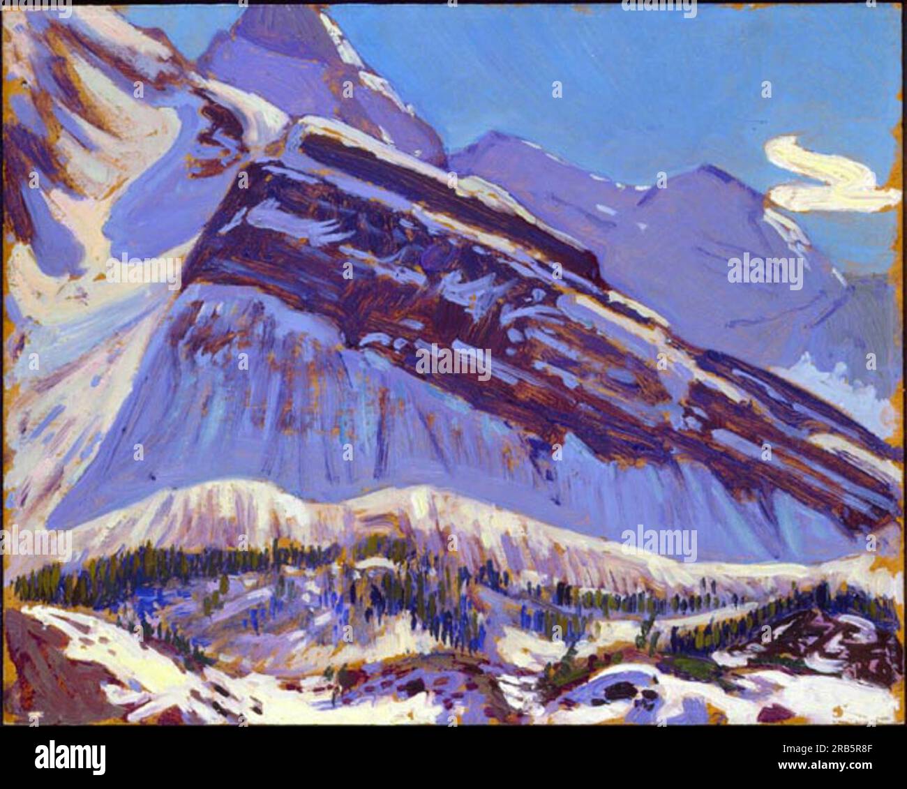 September Snow on Mount Schaffer 1929 by J. E. H. MacDonald Stock Photo ...