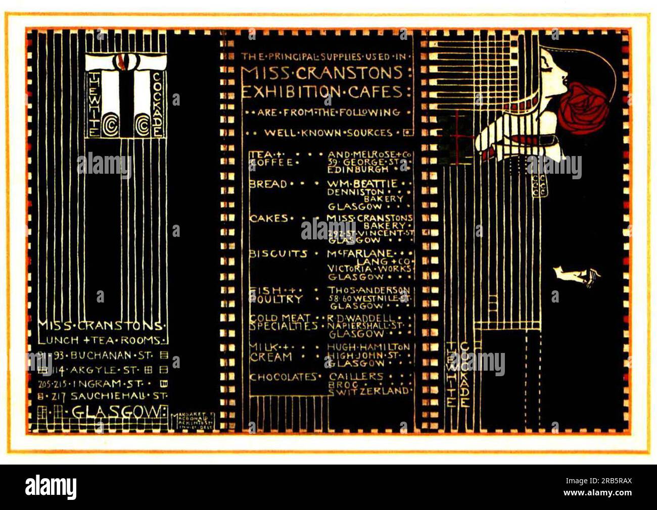 Menu Card Design for Miss Cranston's Cafes at the 1911 Scottish ...