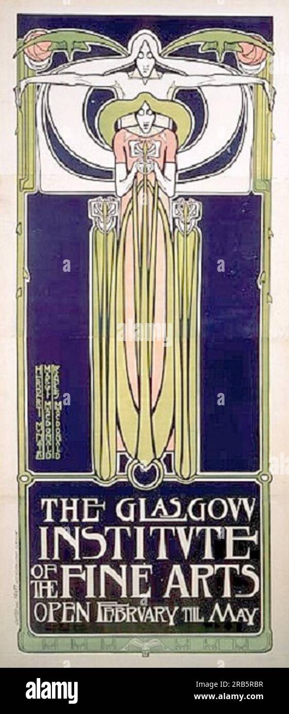 Poster for the Glasgow Institute of the Fine Arts 1896 by Margaret ...