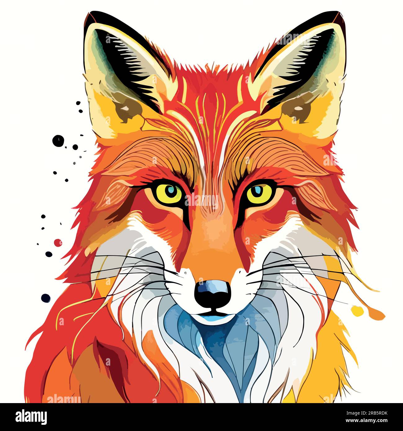 Red Fox Face Drawing