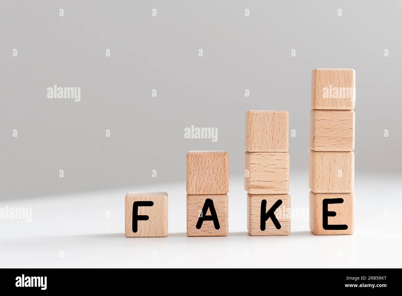 fake word made with building blocks, concept Stock Photo - Alamy