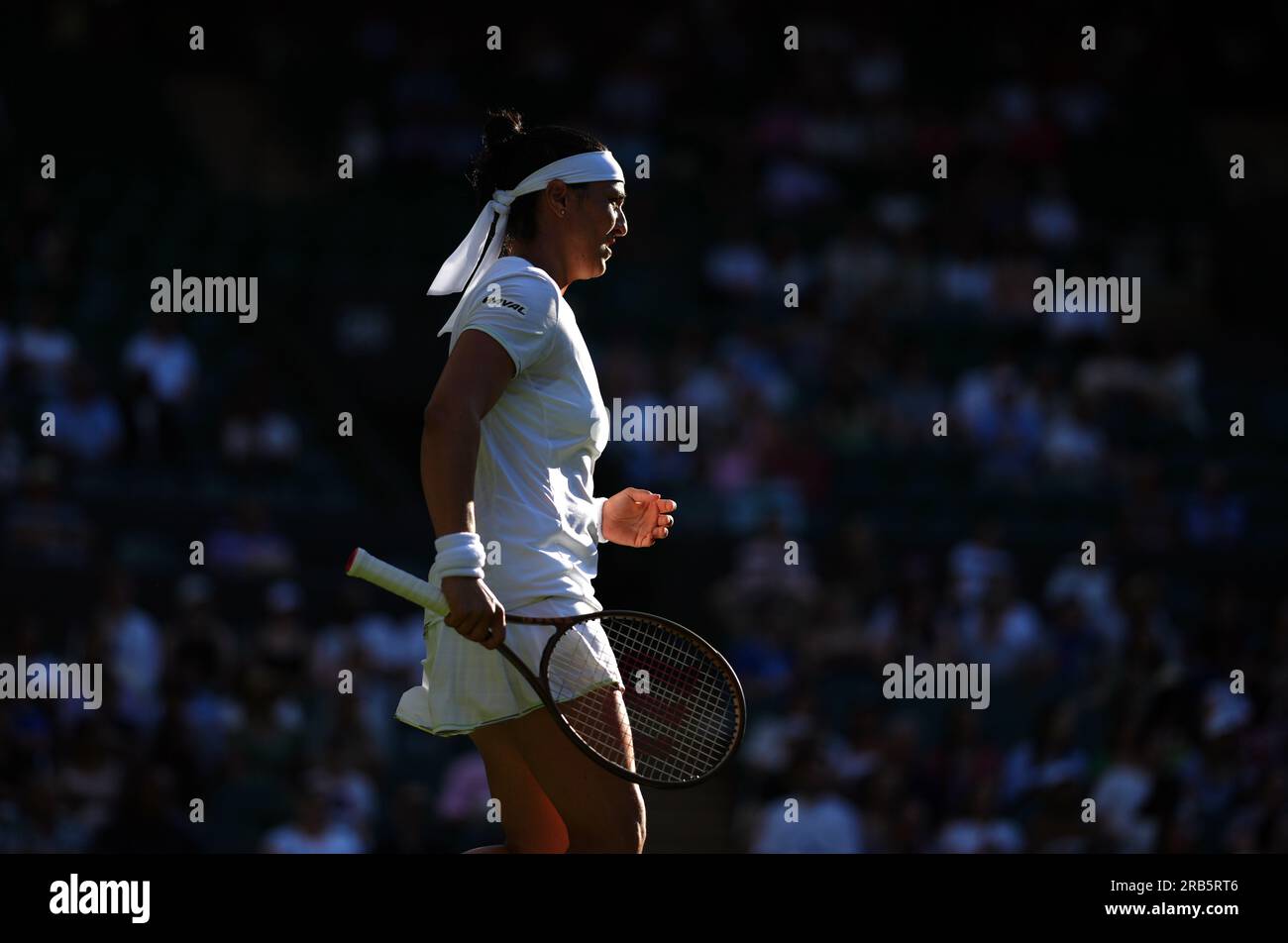 Ons Jabeur during her match against Zhuoxuan Bai (not pictured) on day ...
