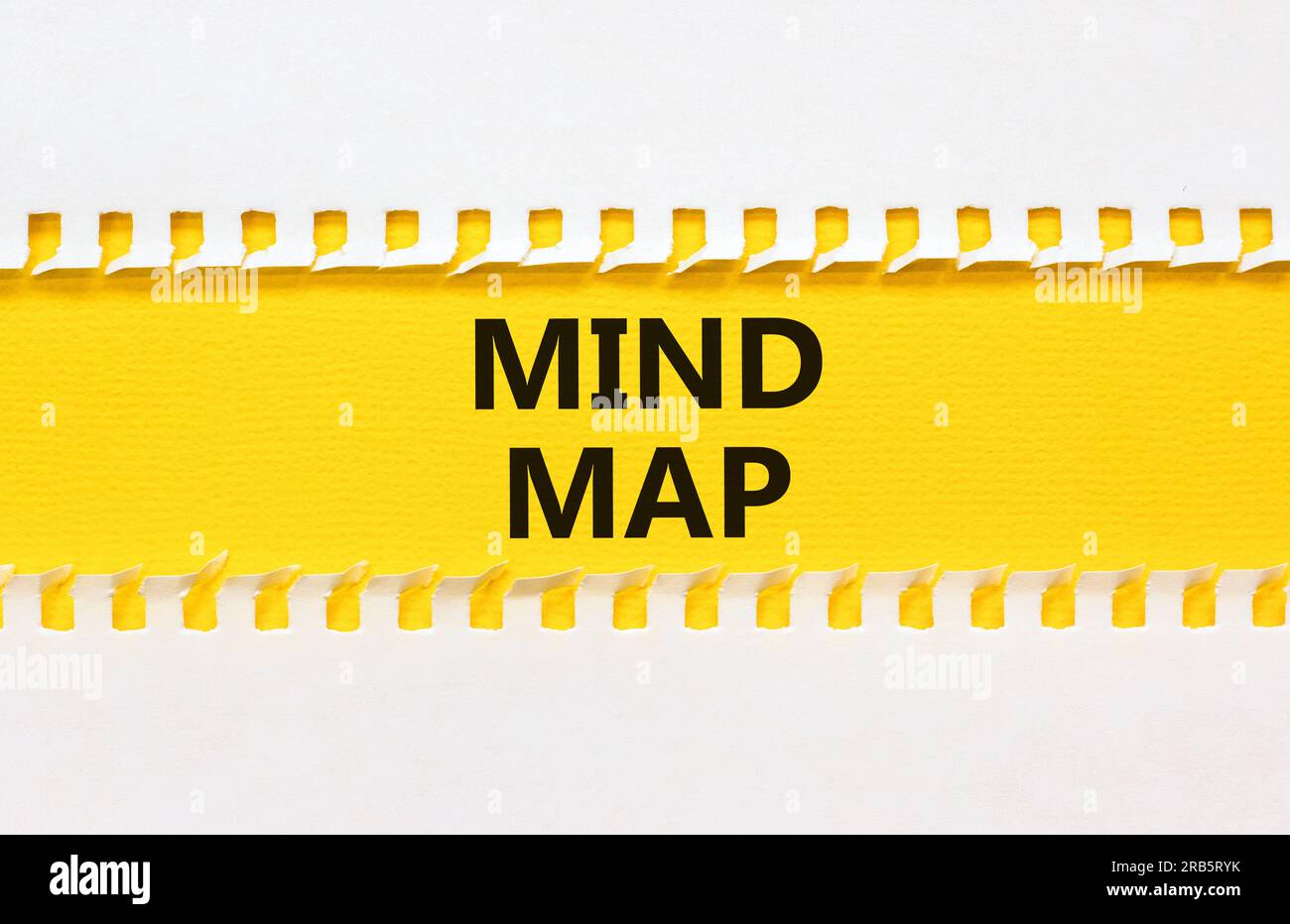Mind map symbol. Concept words Mind map on beautiful yellow paper on ...
