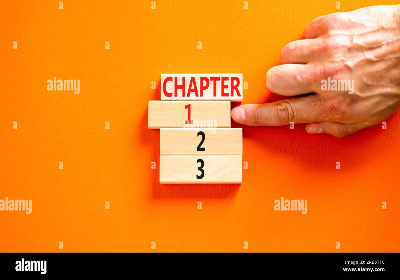 Time to chapter 1 symbol. Concept word Chapter 1 2 3 on wooden block ...