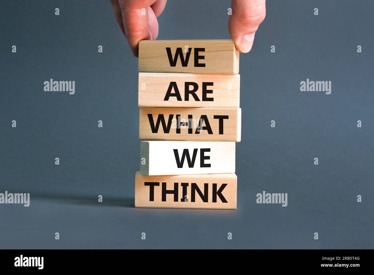 We are what we think symbol. Concept word We are what we think on ...