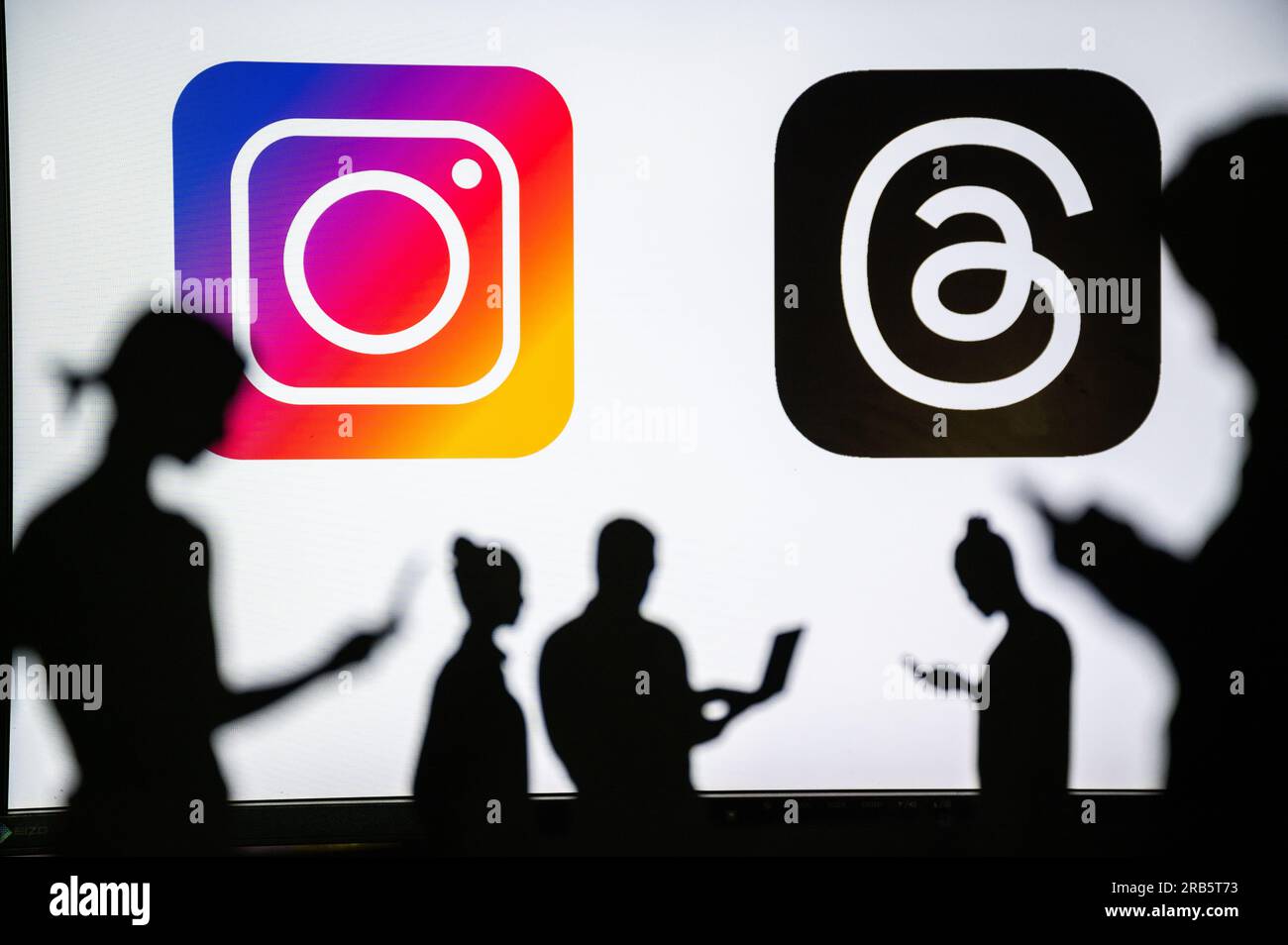 CALIFORNIA, UNITED STATES, JULY 7, 2023: Threads App and Instagram App ...