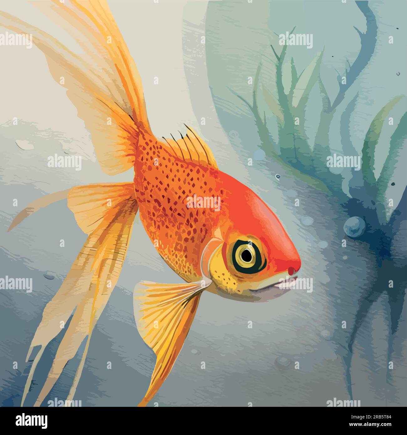 Watercolor fish illustration hi-res stock photography and images - Alamy