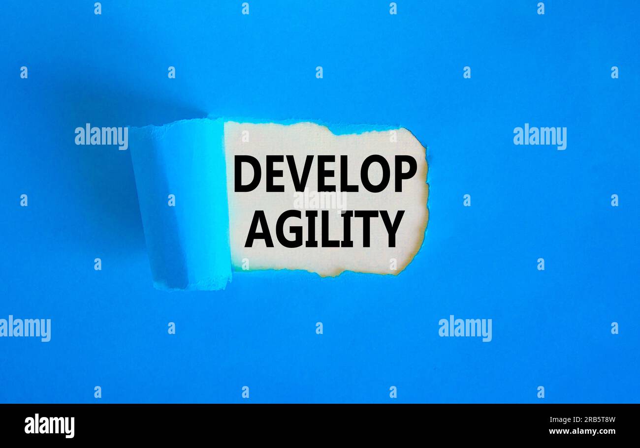 Develop agility symbol. Concept words Develop agility on beautiful ...