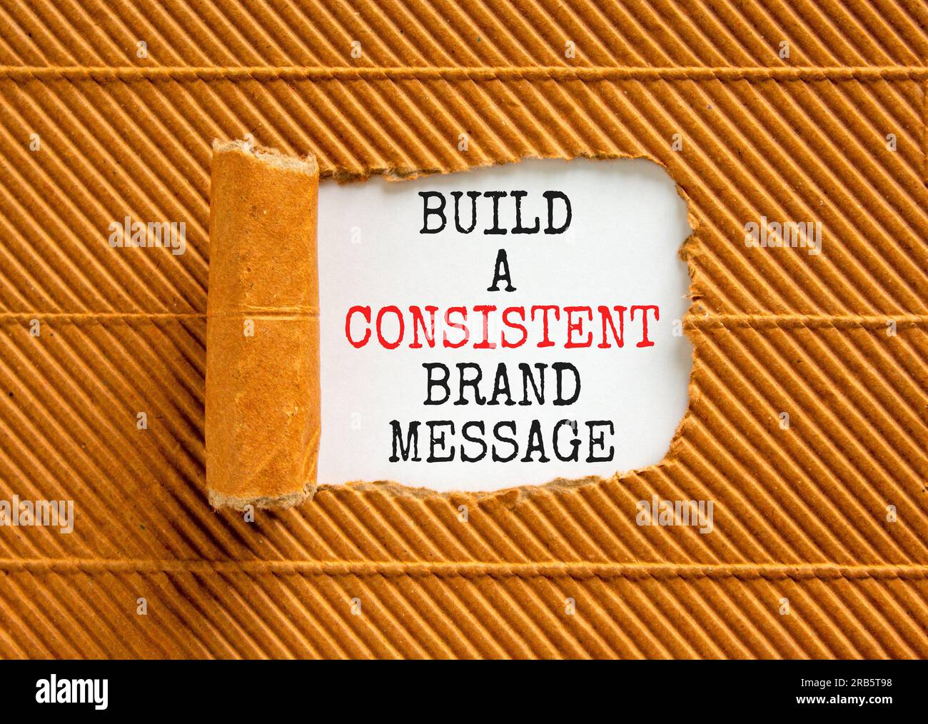 Consistent brand message symbol. Concept words build a consistent brand ...