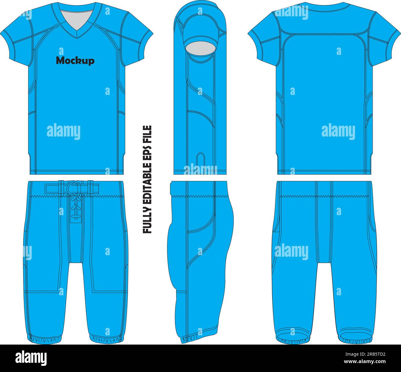 American Football Uniform Mock ups Stock Vector Image & Art - Alamy