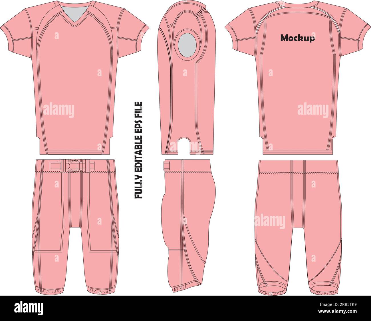 American Football Uniform Mock ups Stock Vector Image & Art - Alamy