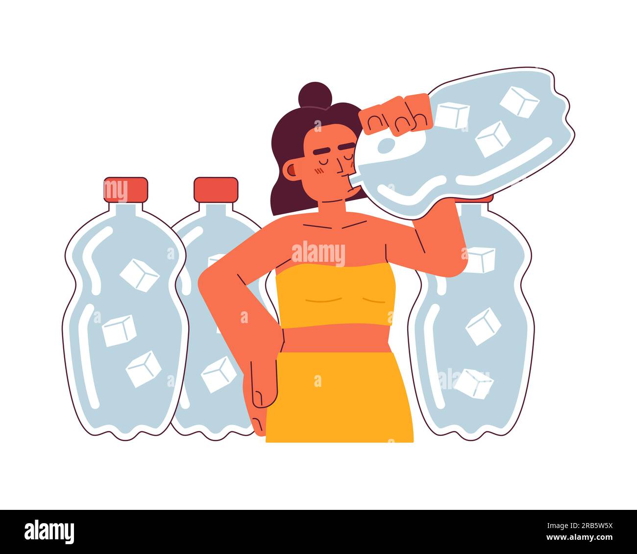 Excessive use of water Stock Vector Images - Alamy