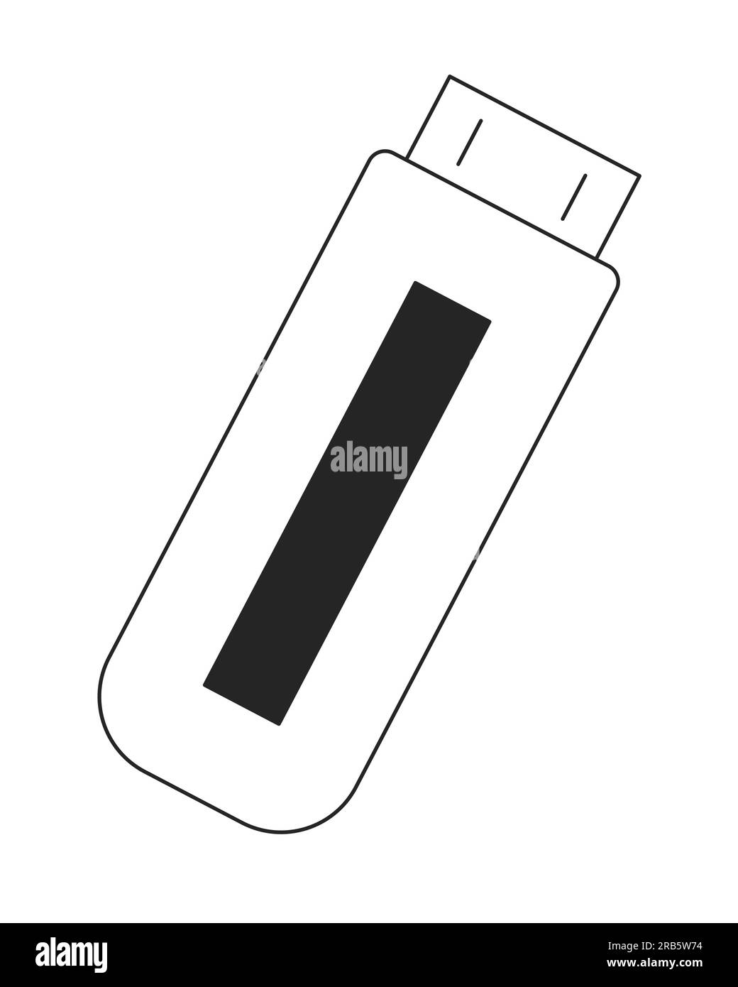 Flash Memory Stick Flat Monochrome Isolated Vector Object Stock Vector Image And Art Alamy