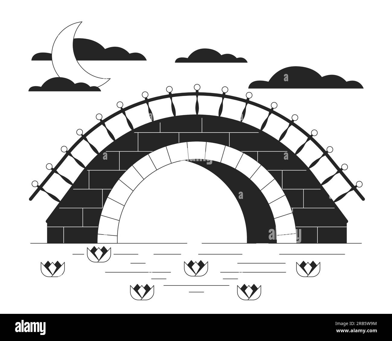 Bw bridge Stock Vector Images - Alamy