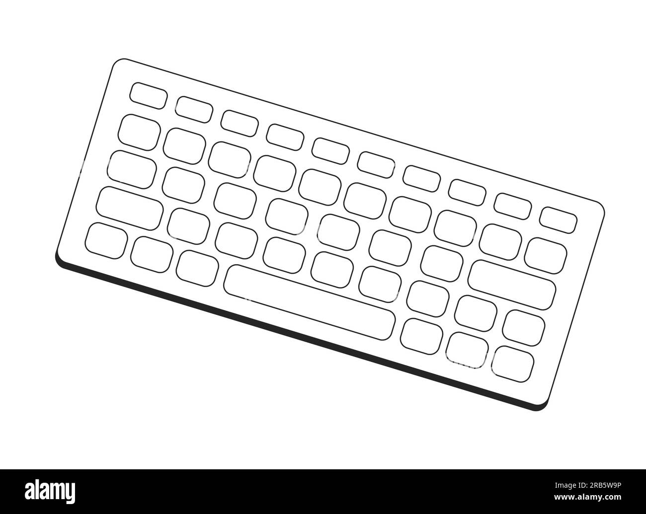 Computer keyboard flat monochrome isolated vector object Stock Vector ... Computer keyboard flat monochrome isolated vector object Stock Vector ...