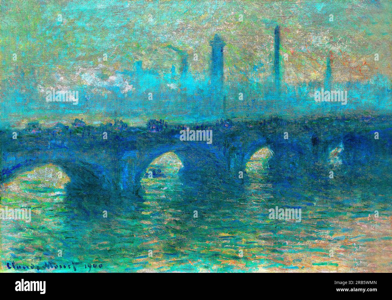 Waterloo Bridge, Gray Weather by Claude Monet. Original from the Art ...
