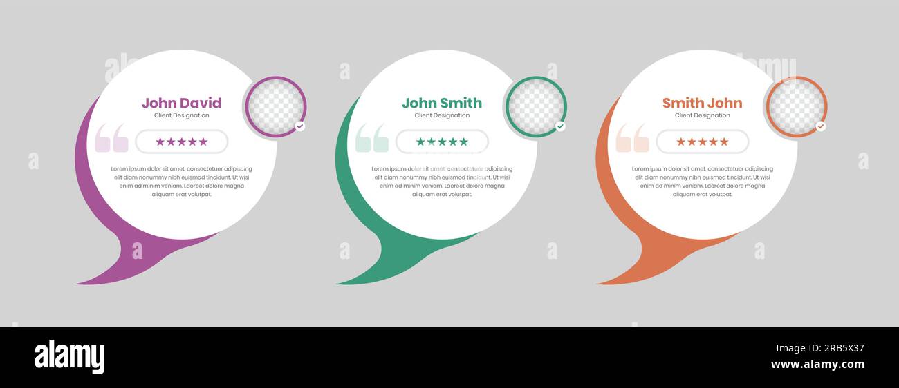 Minimal customer review or client feedback ui element design with text ...