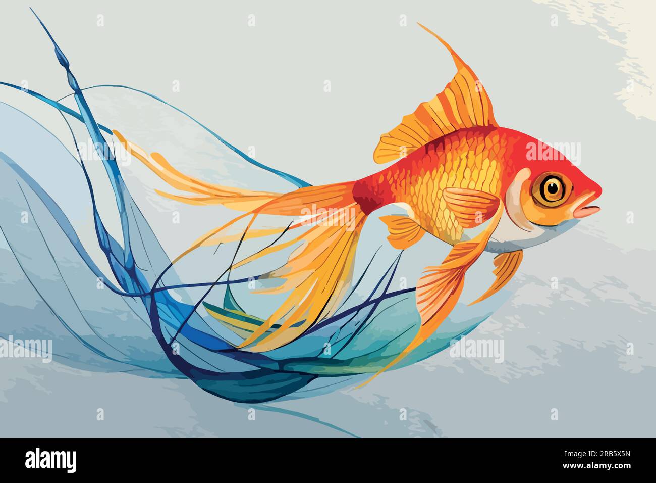 Realistic Goldfish Drawing