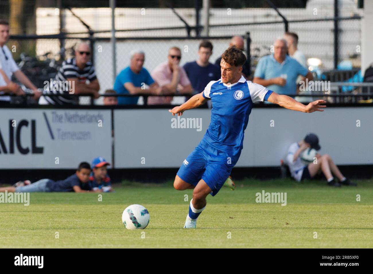 Axel, Netherlands. 07th July, 2023. Gent's Yari Stevens pictured in ...