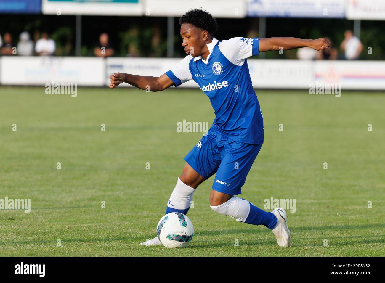 Axel, Netherlands. 07th July, 2023. Gent's Malick Fofana pictured in ...