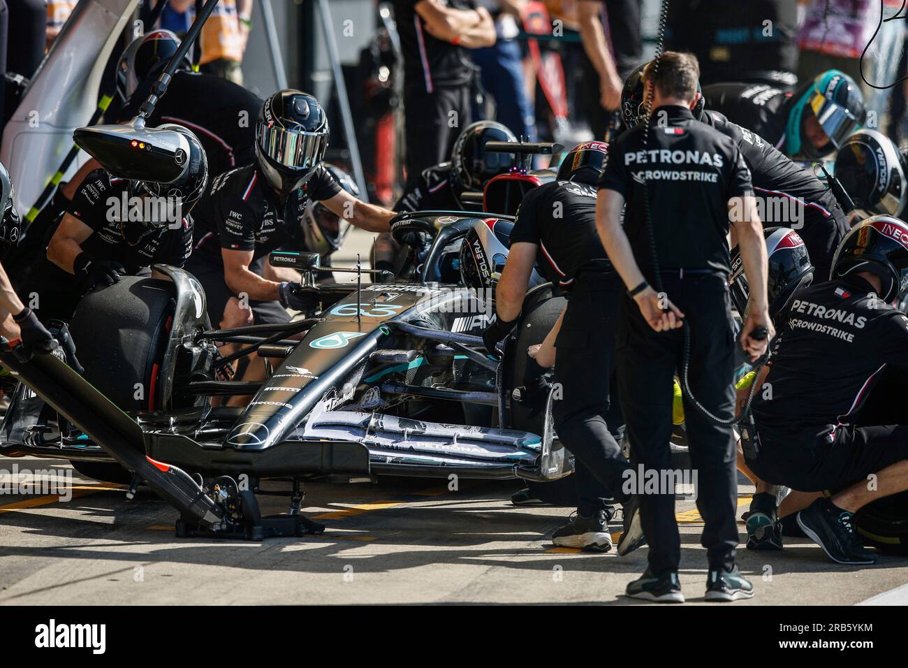 Silverstone, UK. 7th July, 2023. #63 George Russell (GBR, Mercedes-AMG ...
