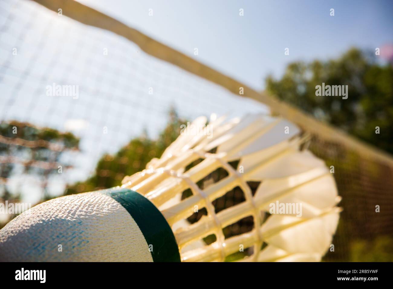 Shuttlecock for badminton close-up. Detailed texture and expressive ...