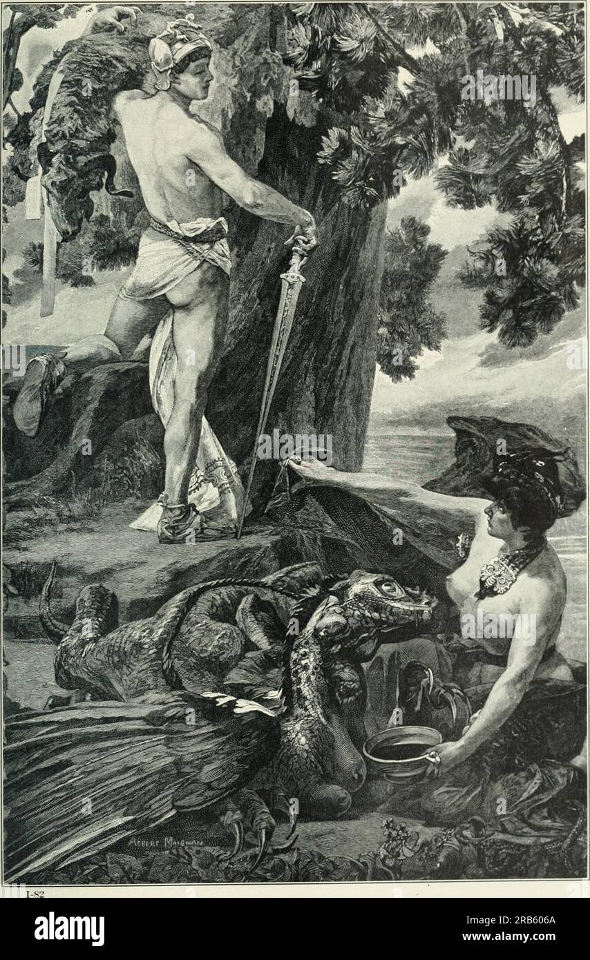 The Golden Fleece, Medea's potion 1907 by Albert Maignan Stock Photo ...