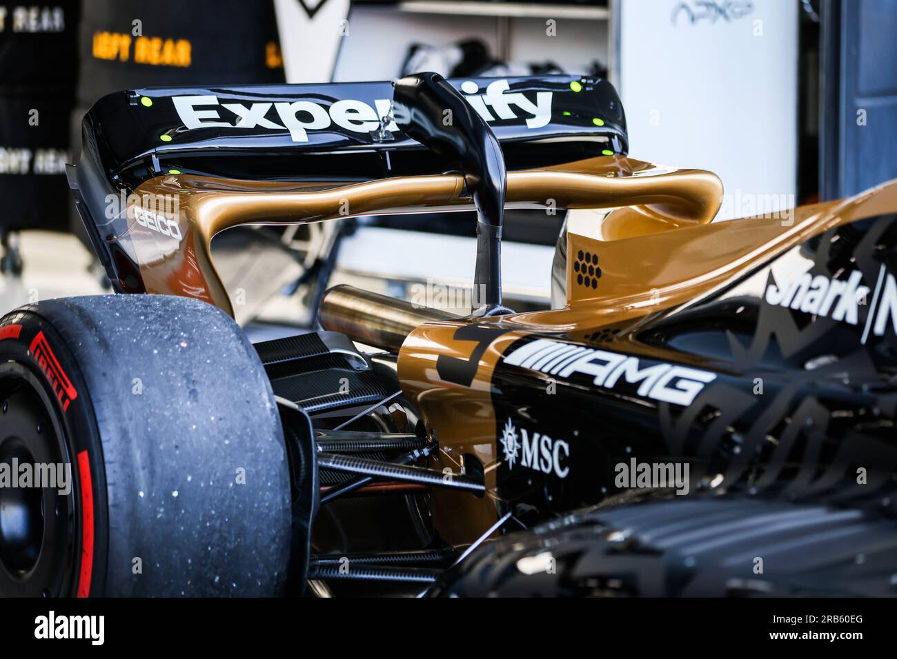 rear wing, mechanical detail of the modified F2 car prepared by ...