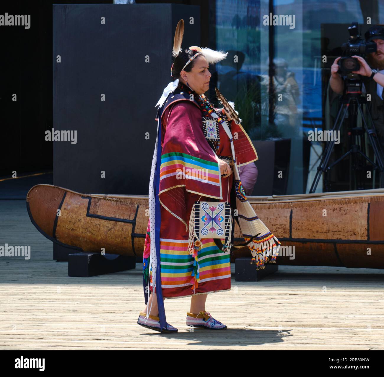 Halifax, Nova Scotia, Canada. July 7th, 2023. Local Indigenous dance ...