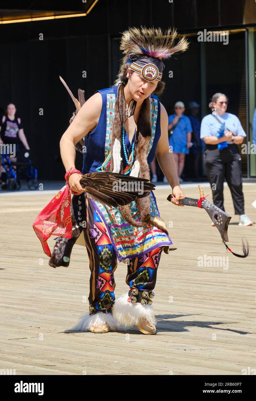 Halifax, Nova Scotia, Canada. July 7th, 2023. Local Indigenous Warrior ...