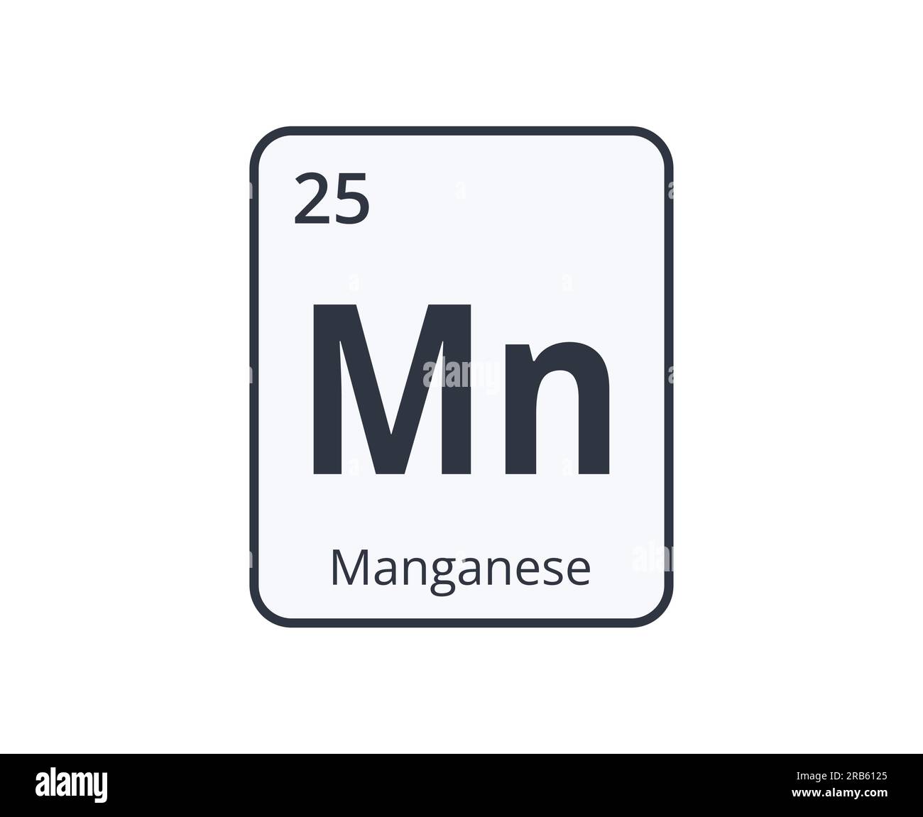 Carbon Manganese Chemical Element Periodic Table Cut Out Stock Images