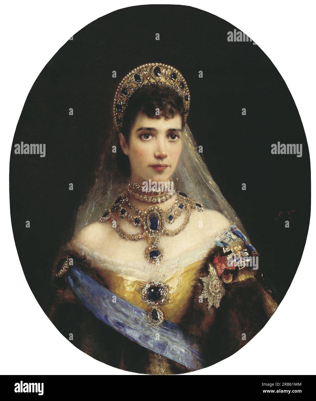Portrait of Maria Feodorovna (Dagmar of Denmark) by Konstantin Makovsky ...