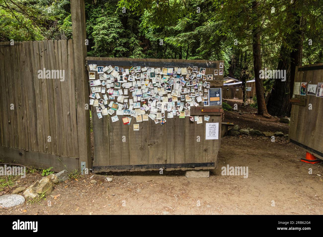 Snapshot display on the entry gate at the entrance to Henry Miller ...