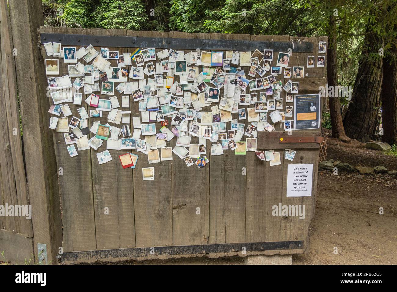 Snapshot display on the entry gate at the entrance to Henry Miller ...