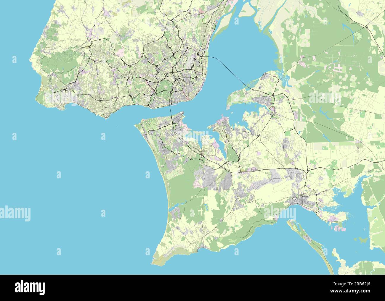 map of Lisbon, Portugal data from Openstreetmap Stock Vector Image ...