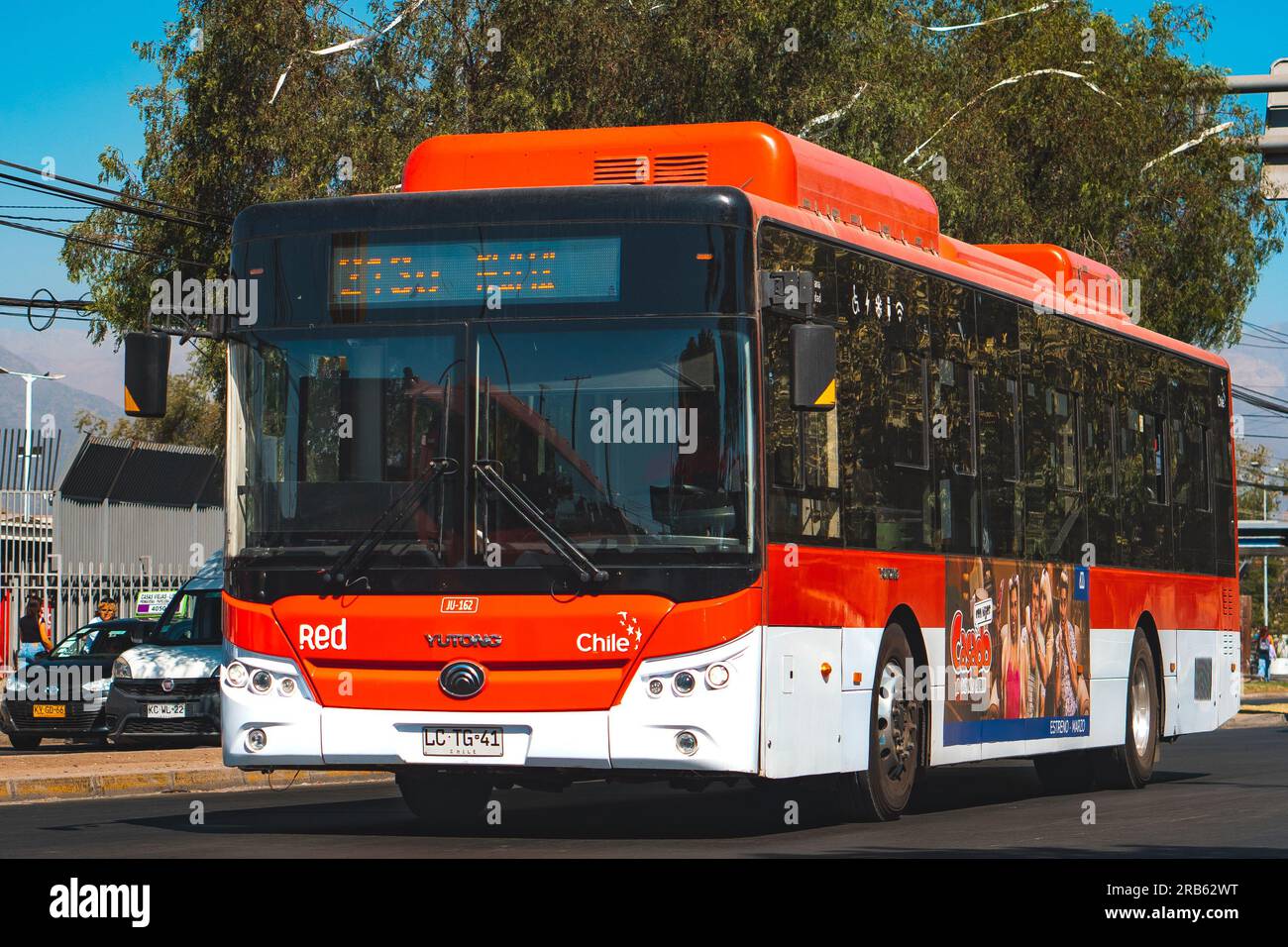 Santiago, Chile - March 16 2023: A public transport Transantiago, or ...