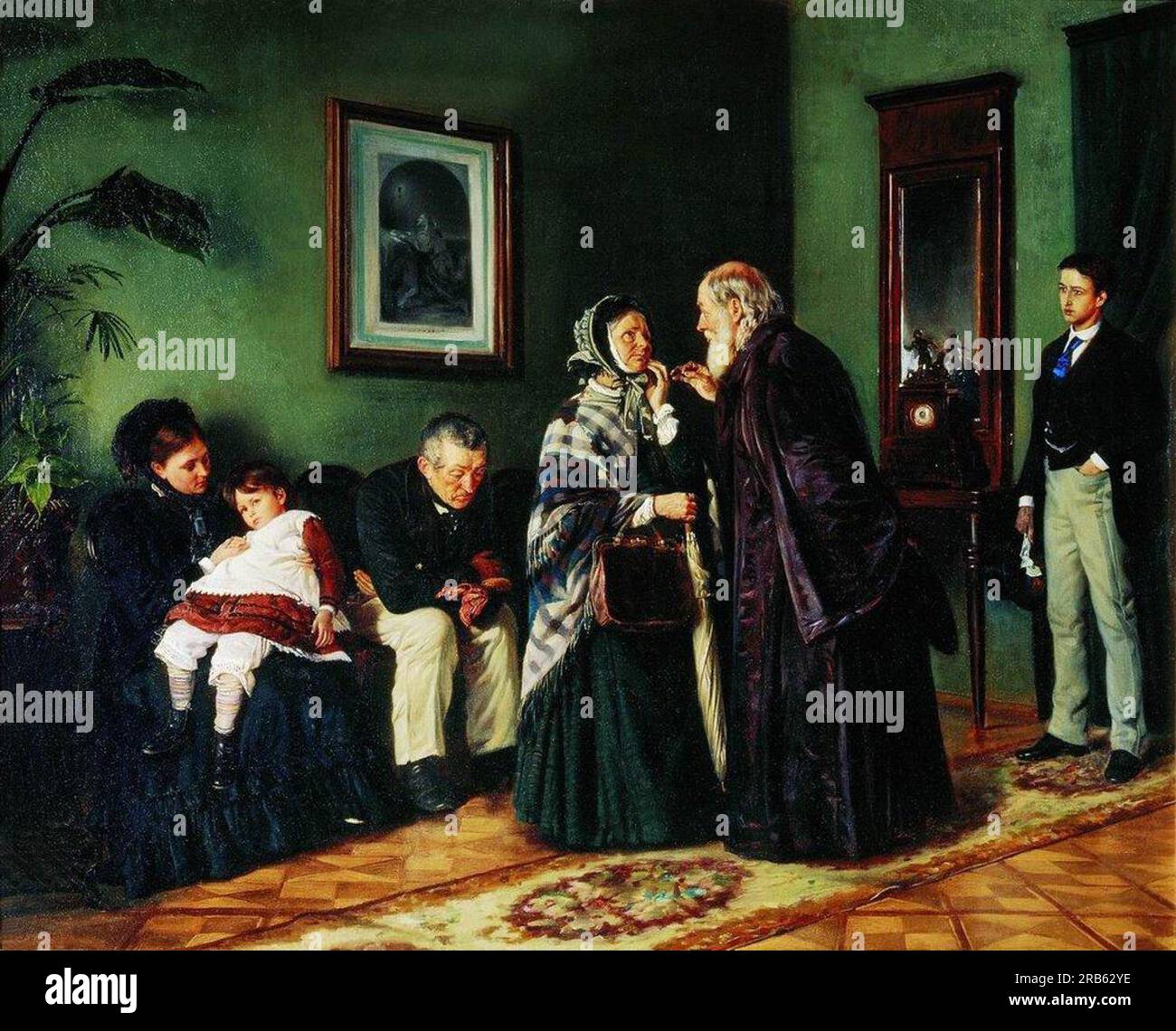 The Doctor's waiting room 1870; Russian Federation by Vladimir Makovsky ...