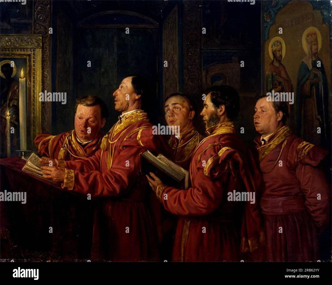 Singers on the kliros 1870 by Vladimir Makovsky Stock Photo - Alamy