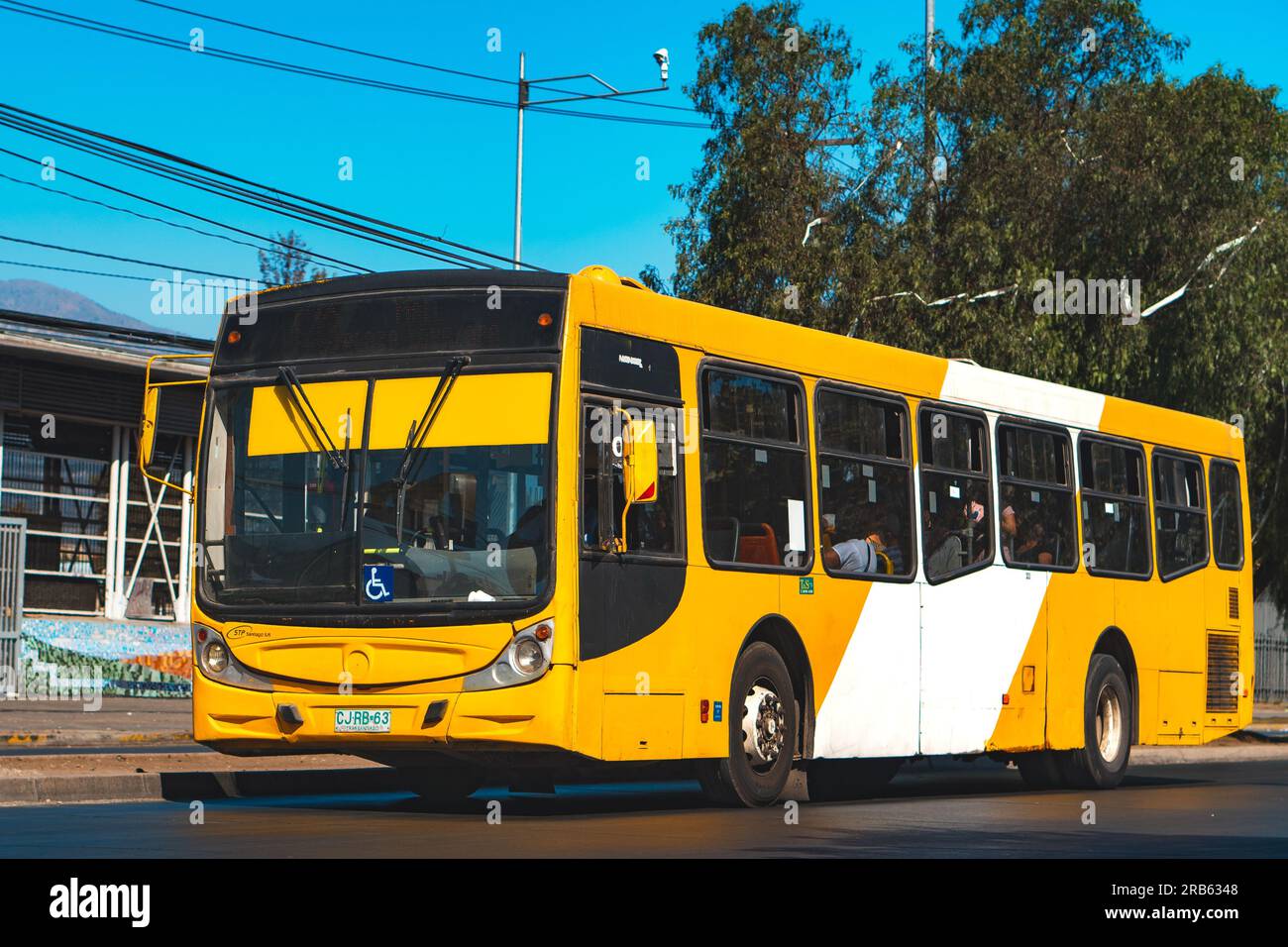 Santiago, Chile - March 16 2023: A public transport Transantiago, or ...