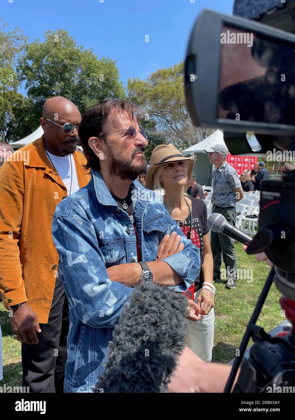 Former Beatles drummer Sir Ringo Starr during his 83rd birthday party ...