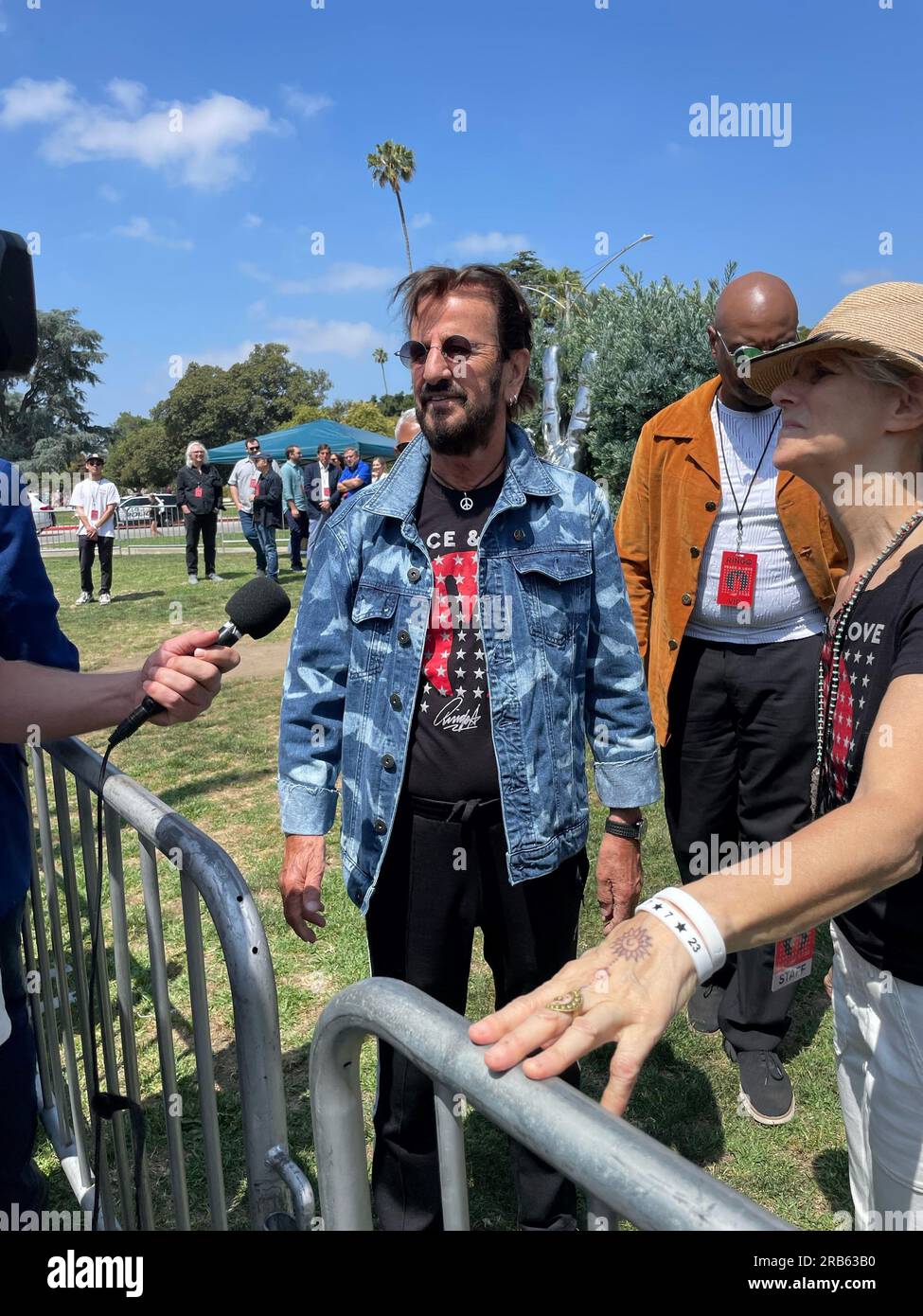 Former Beatles drummer Sir Ringo Starr during his 83rd birthday party ...