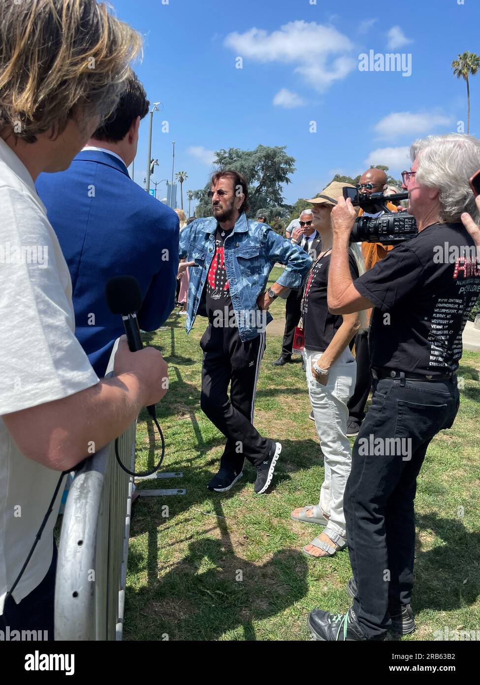Former Beatles drummer Sir Ringo Starr during his 83rd birthday party ...